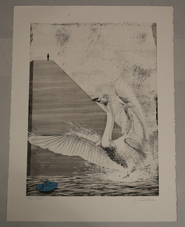 JAN DAHLGREN. Color etching, "Swan" numbered 20/137, signed. Art ...