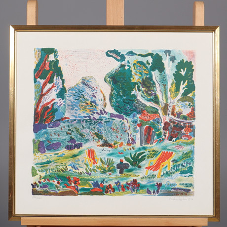 ANDERS FOGELIN. COLOR LITHOGRAPHY, signed and numbered dated 1976. Art ...