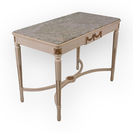 BORD MED MARMORSKIVA, Gustaviansk stil, 1900-tal. Möbler - Bord - Auctionet