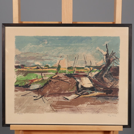 HUGO ZUHR. LITOGRAFI, signerad och numrerad 258/360. Konst - Grafik ...