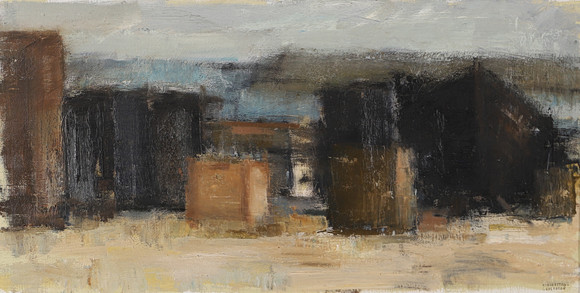 MONA RIDDERSTAD CEDERGREN. Kyrkbacken Hven, olja på duk, signerad ...