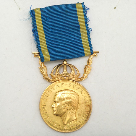 MEDALJ, guld, 18-23K, "För nit och redlighet i rikets tjänst", Carl XVI ...