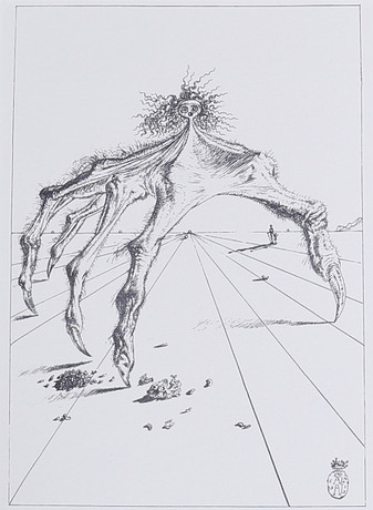 SALVADOR DALÍ. Voodoo Spider. Graphic sheet/book illustration. Art ...