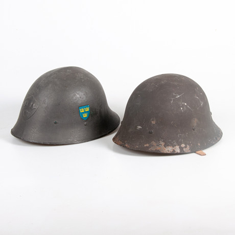 MILITARY HELMET, Sweden. 2 pcs. Weapons & Militaria - Armour & Uniform ...