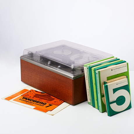 TAPE PLAYER, 1960s, Tandberg model 74, with manuals, tapes, cables and ...