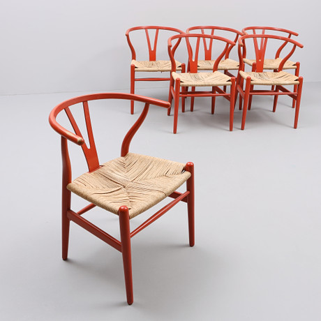 HANS J WEGNER. Stolar, 6 st, "CH24", Y-stolen, Danmark, 1960-tal ...