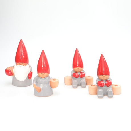 LISA LARSON. 4 delar, keramik, Tomtar, Gustavsberg. Keramik & Porslin ...