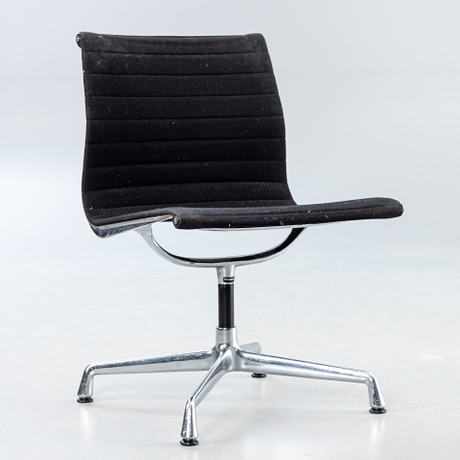 RAY & CHARLES EAMES. Herman Miller. Alu Stol/Besöksstol, Hopsak svart ...