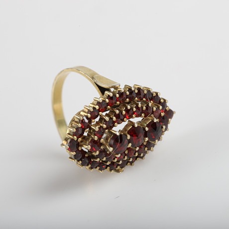 RING, förgyllt silver med granater. Smycken & Ädelstenar - Ringar ...