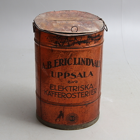 TUNNA, metall, B. Eric LIndvall Uppsala Elekriska Kafferosterier ...