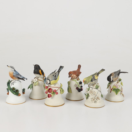 TABLE CLOCKS, 6 pieces, bisque china, Peter Barrett. Ceramics ...