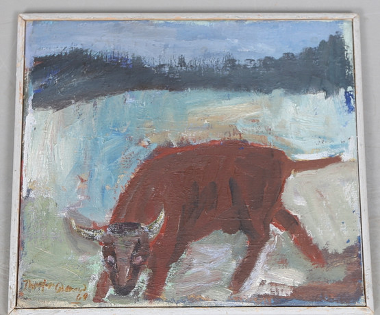 KARL THORSTEN ANDERSSON. "The Bull". Oil on canvas, signed, dated 69 ...