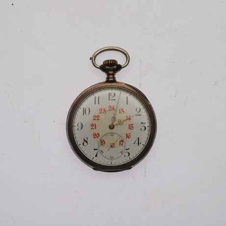 POCKET WATCH, silver, Zenith, early 20th century. Total weight approx ...