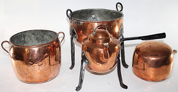COPPER OBJECTS, 4 parts. Silver & Metals - Pewter, Brass & Copper ...