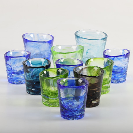 ULRICA HYDMAN-VALLIEN. Snapsglas och ljuslyktor, 11 stycken, "Mine ...