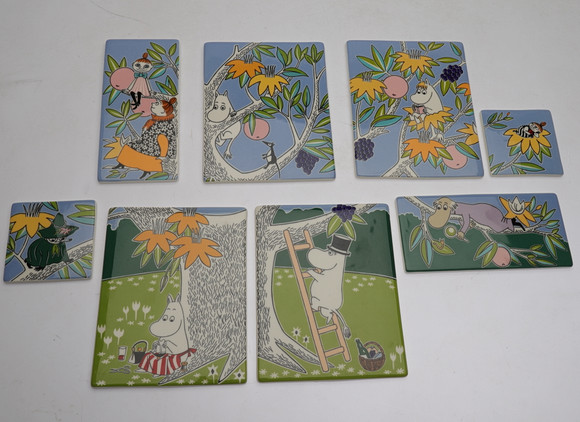 DECORATIVE TREE, 8 parts, porcelain, "Deco Tree", Moomin, Arabia ...