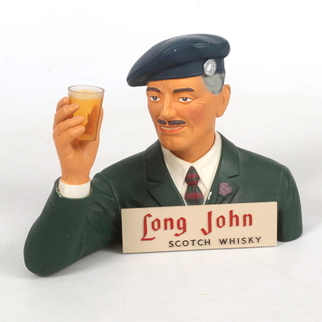 REKLAMFIGUR, plast, "Long John Scotch Whiskey", 1900-talets andra hälft ...