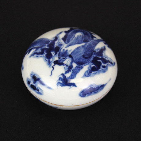 DRAGON IN THE CLOUDS CHINESE INK BOX. Ceramics & Porcelain - Oriental ...