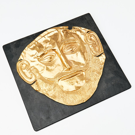WALL RELIEF, copy after the gold mask from Mycenae (Agamemnon's death ...