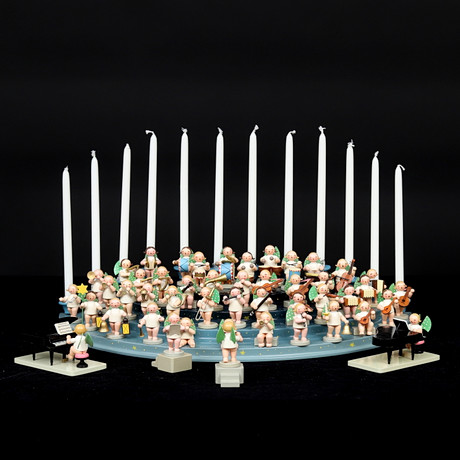 ÄNGLAORKESTER, trä, 48 delar, Erzgebirge, Tyskland. Belysning & Lampor ...