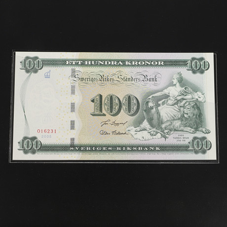 SEDEL, 100 kr jubileumssedel Tumba Bruk 2005. Mynt, Medaljer ...