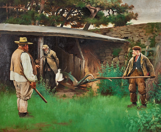 HENRY JONES THADDEUS (1859-1929). The chicken thief. Art - Paintings ...