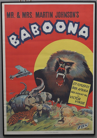 MOVIE POSTER, "Mr & Mrs Martin Johnson's Baboona", J. Olséns ...
