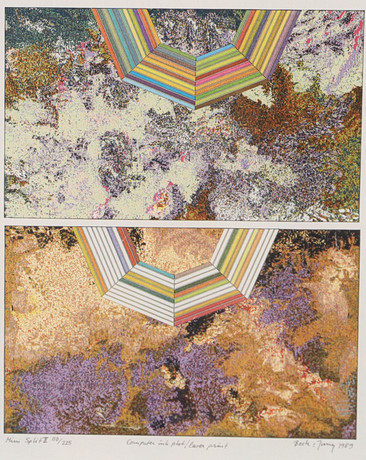 BECK & JUNG. Minisplit II, computer ink plot, signerad 1989. Konst ...