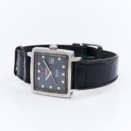 BRACELET WATCH, Roamer Red Sea, automatic, date, steel, black leather ...