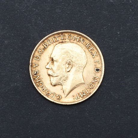 GEORGE MOT SUVERÄN, 1914. Mynt, Medaljer & Frimärken - Mynt - Auctionet