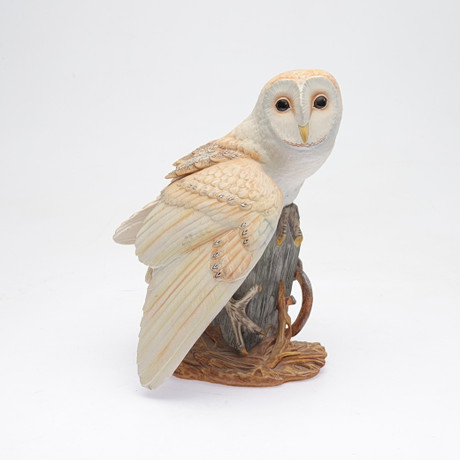 FIGURE, porcelain, "The Barn Owl", The Franklin Mint, 1987. Ceramics ...