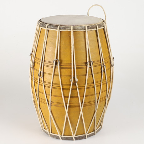 DRUM, so-called Dholak, leather/wood. Miscellaneous - Musical ...