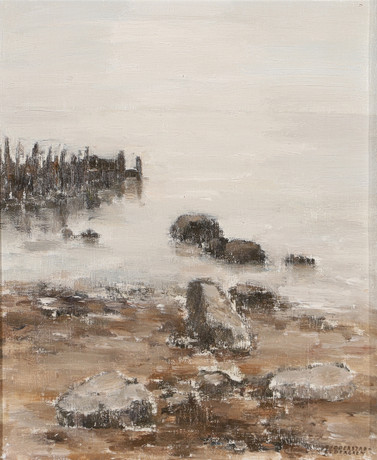 MONA RIDDERSTAD CEDERGREN. "Strandparti Ven", oil on canvas, signed ...