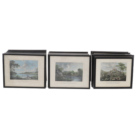 TWENTY-TWO FRAMED PLATES FROM THE 'VIEWS OF SEATS IN IRELAND'. Art ...