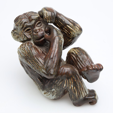 GUNNAR NYLUND. FIGURIN, keramik, apa, Rörstrand. Keramik & Porslin ...