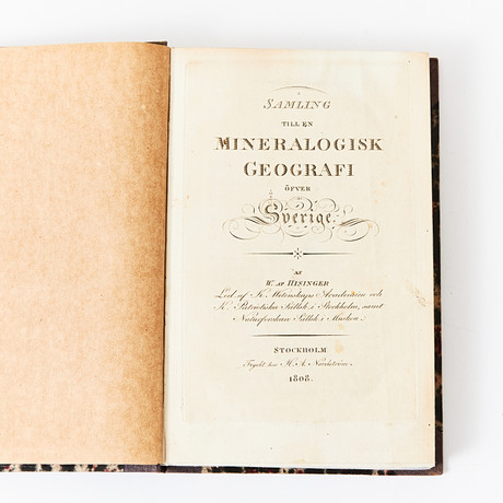HISINGER'S MINERALOGICAL GEOGRAPHY 1808. Books, Maps & Manuscripts ...