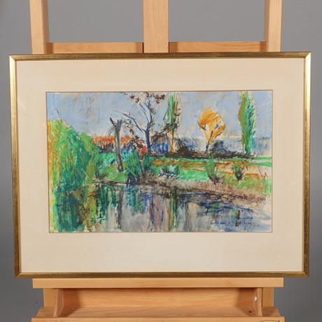 ERIK EMANUELSSON. BLANDTEKNIK , signerad Emson, paris, 48. Konst ...