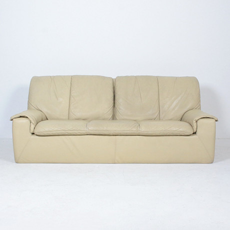 2-seater leather sofa by Cinna / Lignet Rosé, France, 1970s. Furniture ...