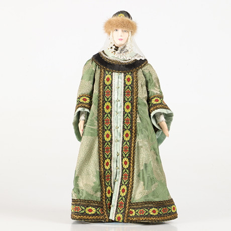 DOLL WITH NATIONAL COSTUME, textile/ceramic, Kaiser, Chicago, USA ...