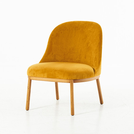 JAIME HAYON. Lounge chair, "Aleta wooden base lounge chair", frame in ...