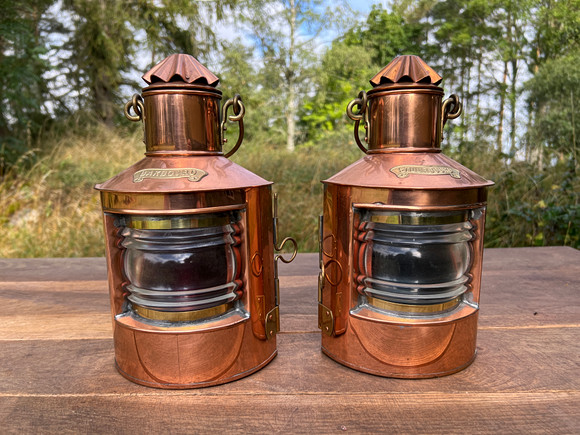 LANTERNOR, ett par, 1900-talets andra hälft. Samlarföremål - Teknika ...