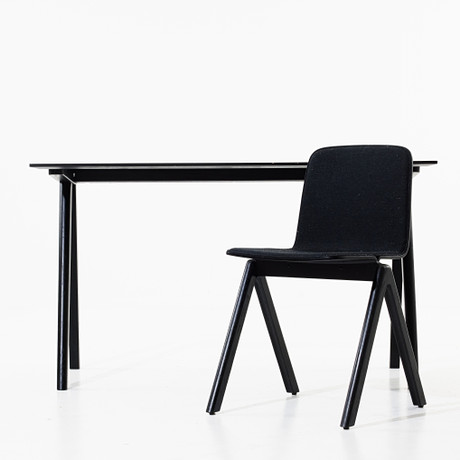 CHAIR, DESK, "CPH90", Hay, from the "Copenhague" series, Denmark, black ...