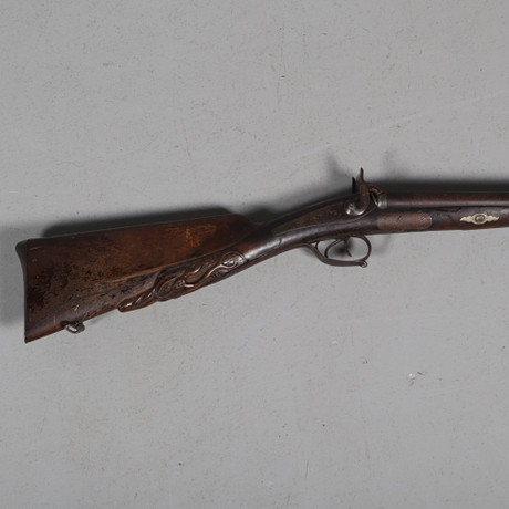 1800s double-barrelled bolt-action rifle. Weapons & Militaria - Guns ...