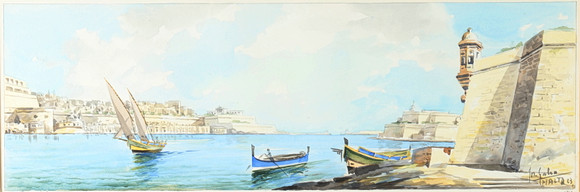 JOSEPH GALEA (1904-1985). THE GRAND HARBOUR. Art - Engravings & Prints ...