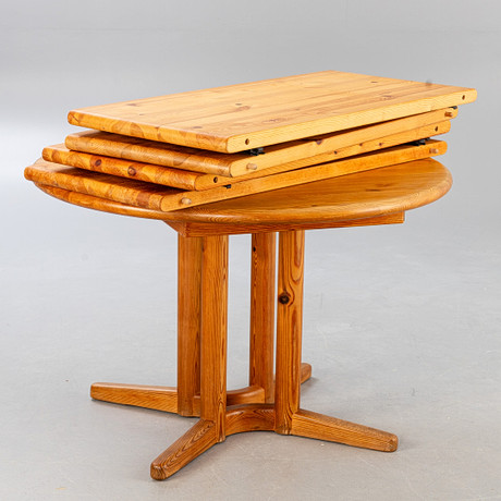 Runt matbord, utdragbart, 4 förlängningsplattor (5). Möbler - Bord ...