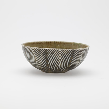 AXEL SALTO. BOWL, "Riflet Style", Stoneware, Royal Copenhagen ...