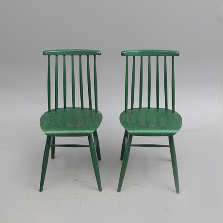 STOLAR, 2 st, gröna, 1970-tal. Möbler - Fåtöljer & Stolar - Auctionet