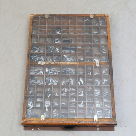 DROP BOX, with metal stamps, first part of the 20th century ...