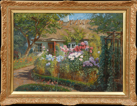 VIGGO LANGER. Sommarmotiv, olja på duk, signerad och daterad 1920 ...
