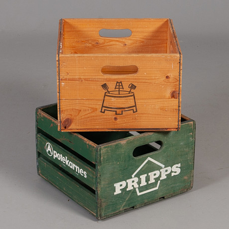 DRICKABACK. TRÄ, 2 ST, PRIPPS, APOTEKARNES. Övrigt - Övrigt - Auctionet